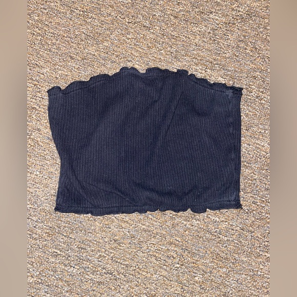 Zaful | Tops | Zaful Black Stretch Tube Crop Top | Poshmark